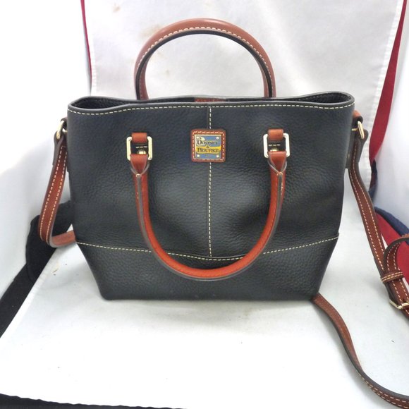 Dooney & Bourke | Bags | Dooney And Bourke Pebble Black Brown Chelsea ...